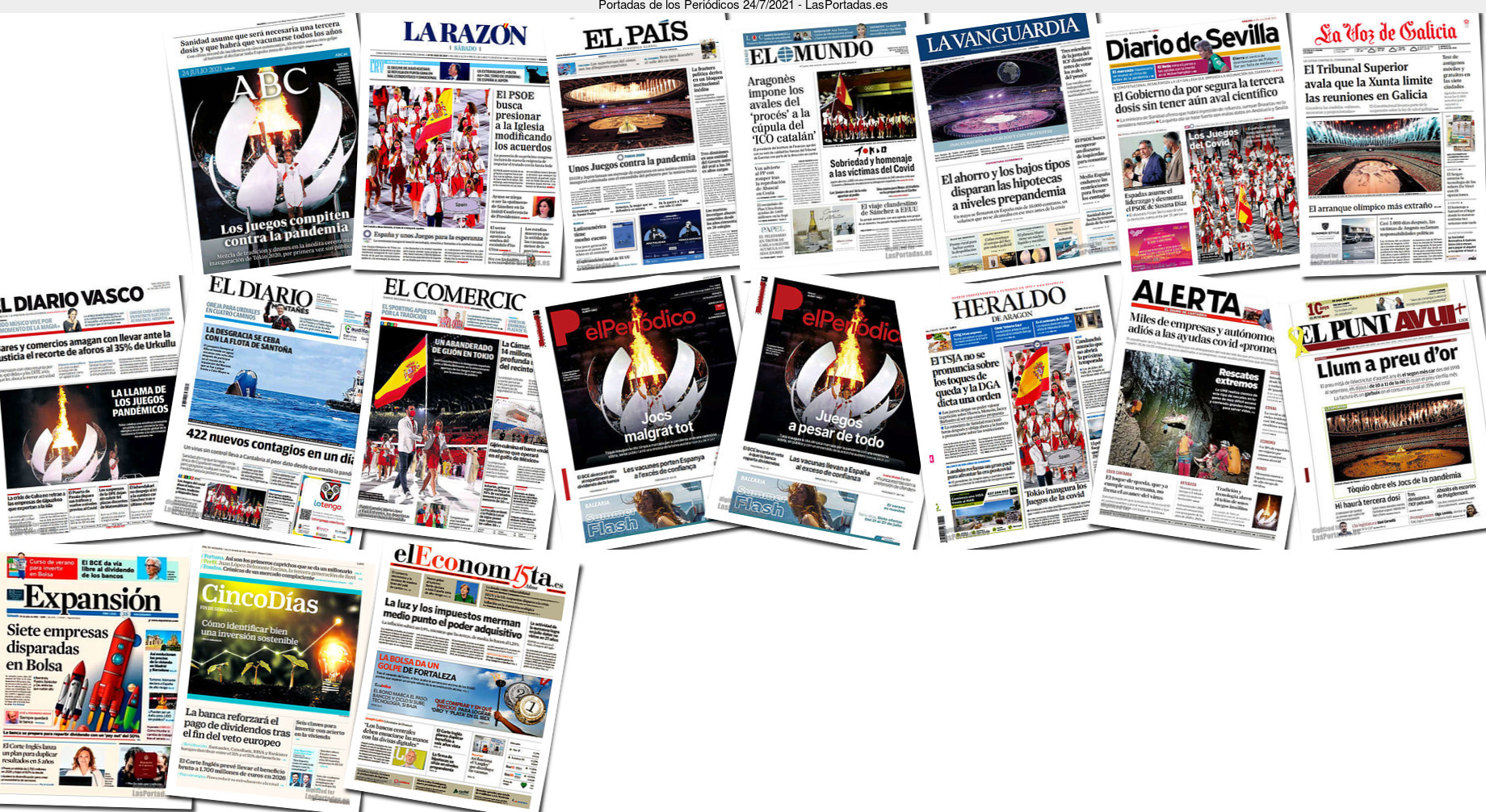 Portadas de los Periódicos - 24/7/2021 - periódicos de España