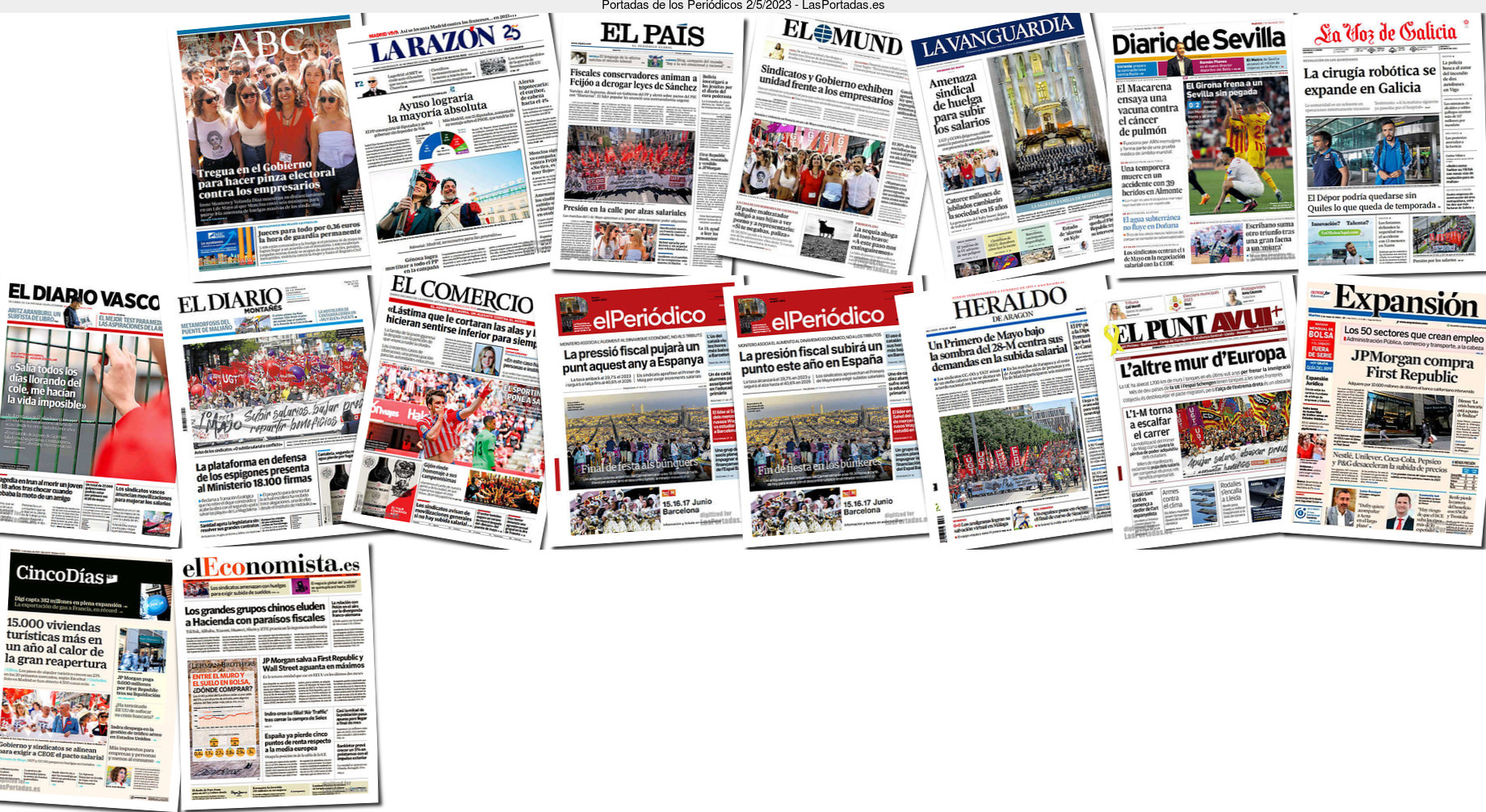 Portadas de los Periódicos - 2/5/2023 - periódicos de España