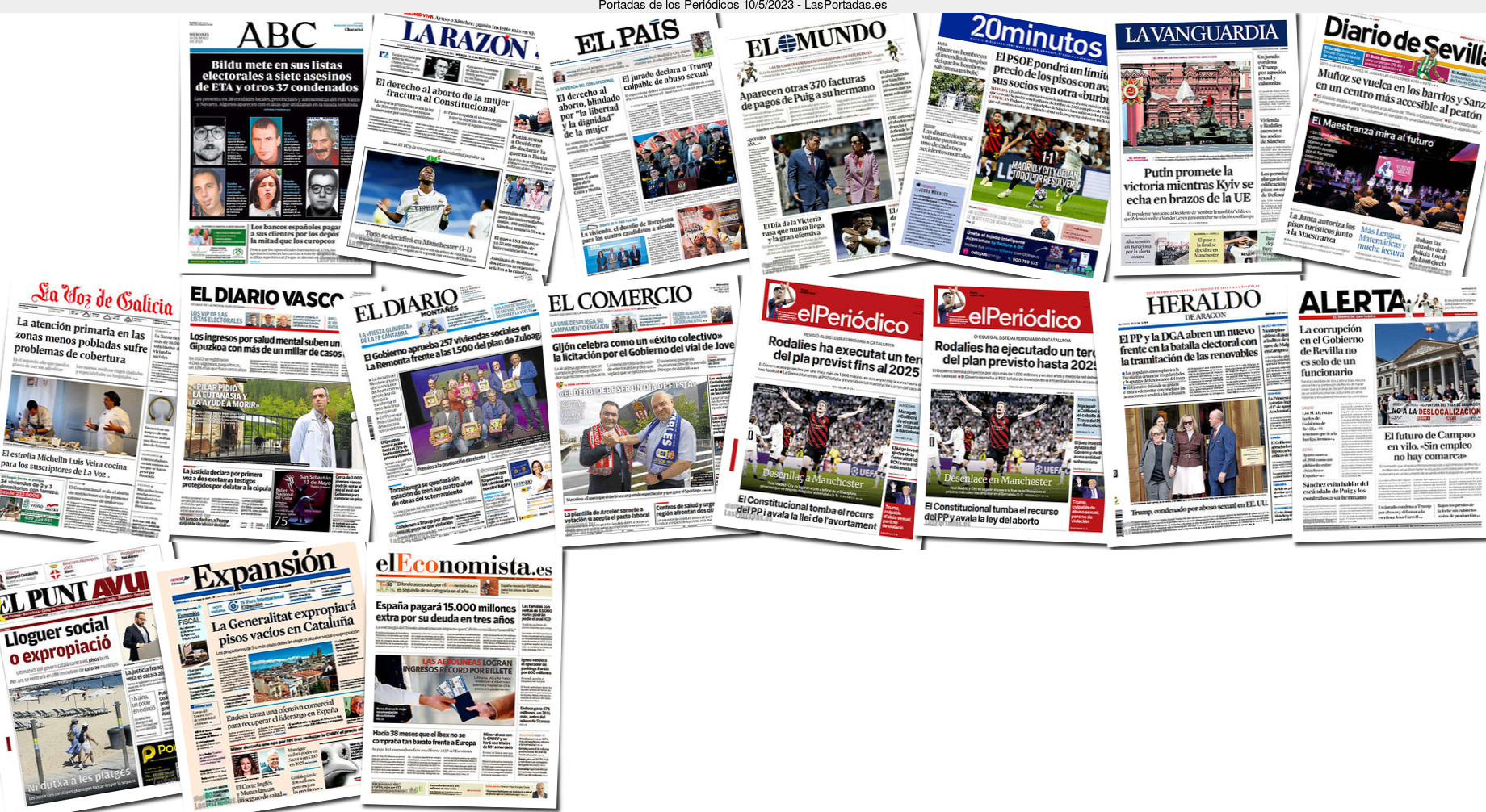 Portadas de los Periódicos - 10/5/2023 - periódicos de España