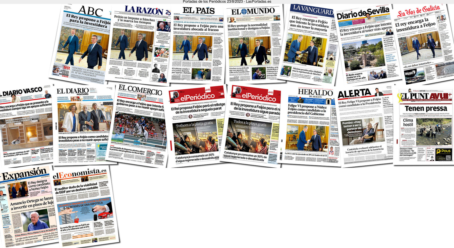 Portadas de los Periódicos - 23/8/2023 - periódicos de España