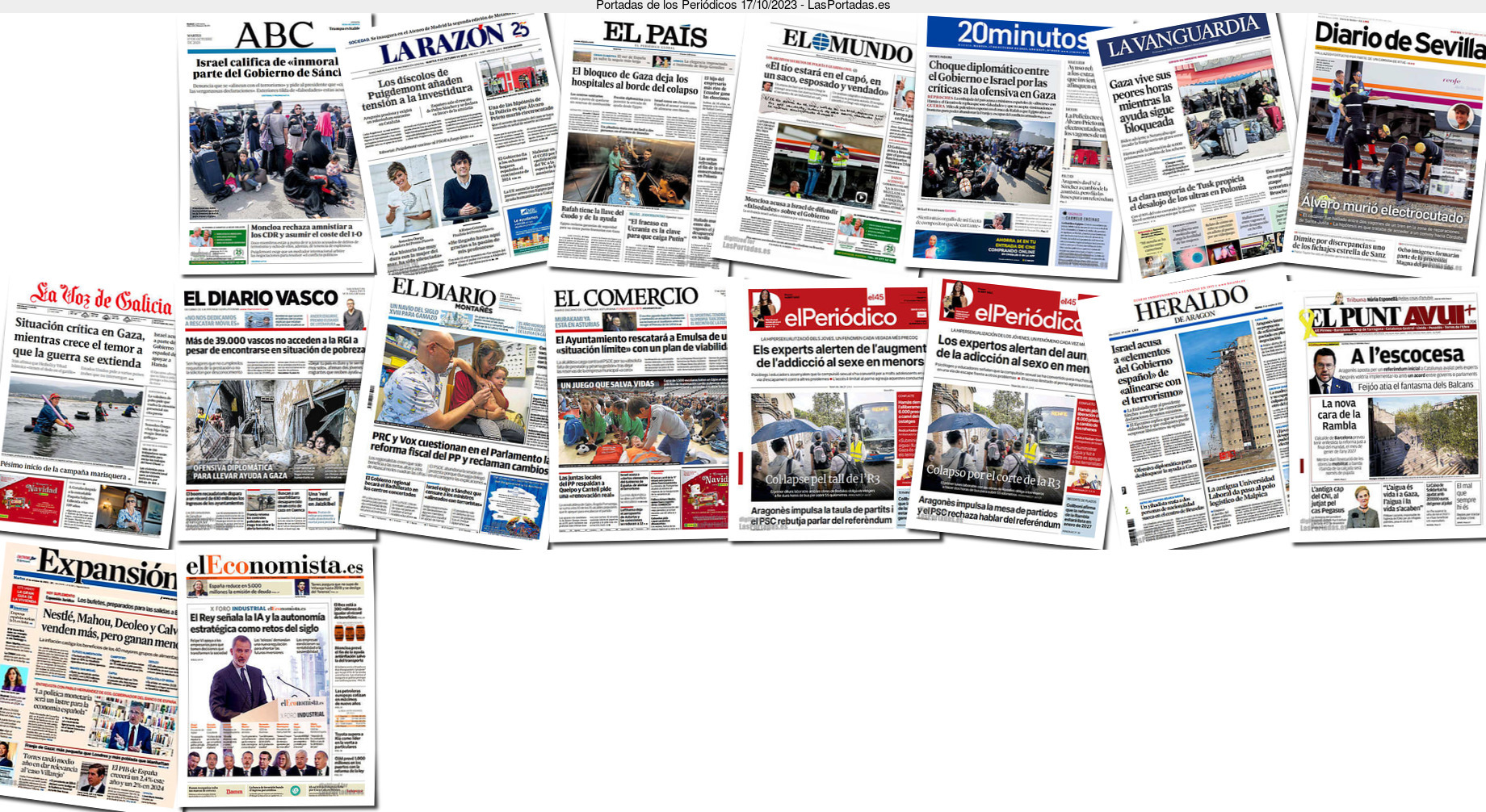 Portadas de los Periódicos - 17/10/2023 - periódicos de España