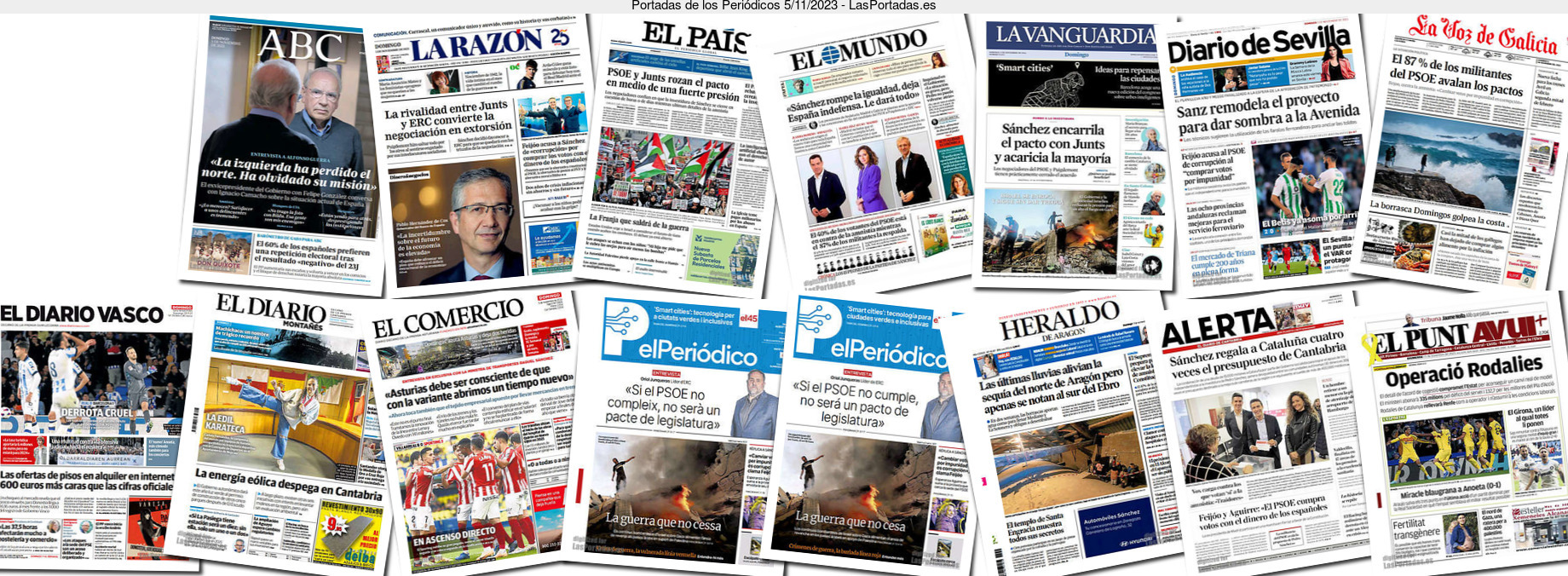 Portadas de los Periódicos - 5/11/2023 - periódicos de España