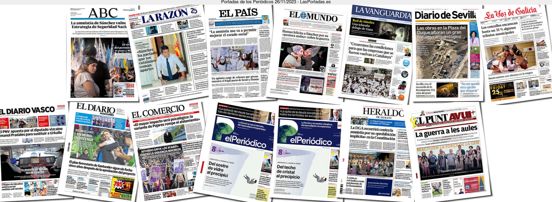 Portadas de los Periódicos - 26/11/2023 - periódicos de España