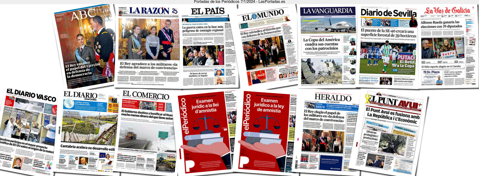Portadas de los Periódicos - 7/1/2024 - periódicos de España