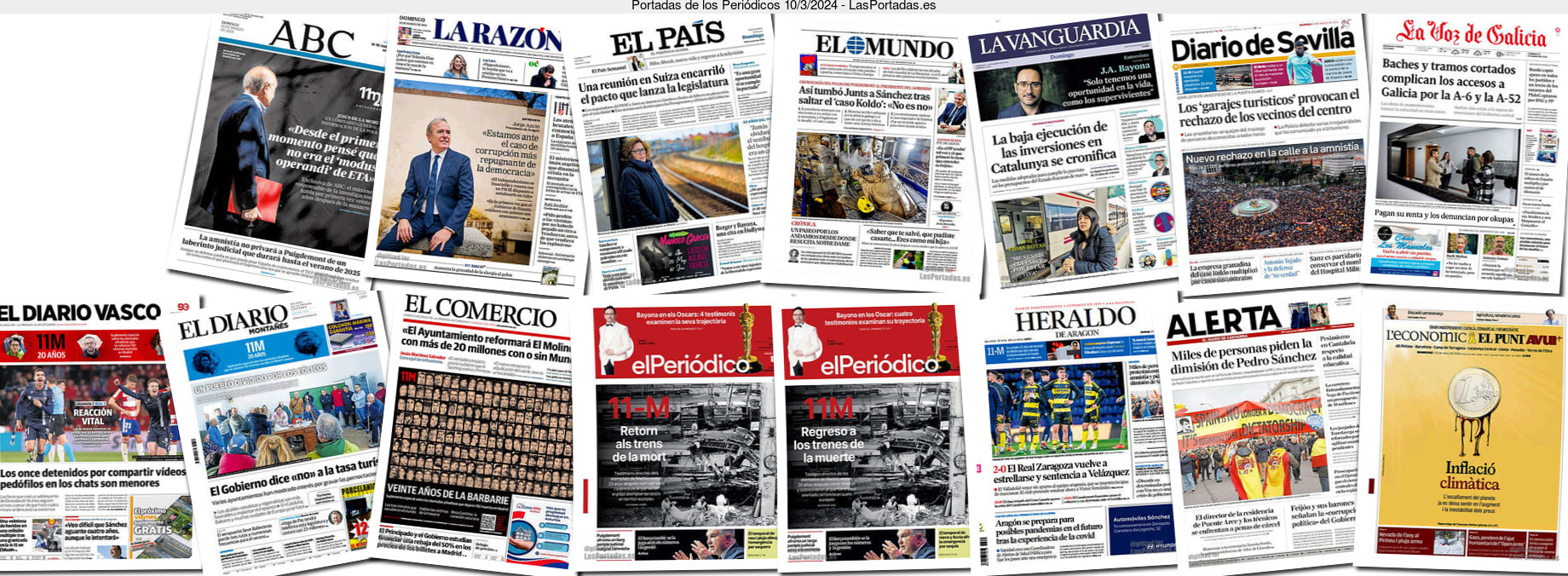 Portadas de los Periódicos - 10/3/2024 - periódicos de España