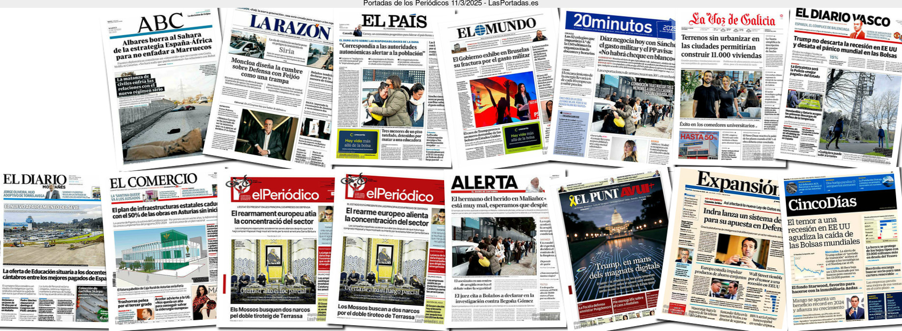 Portadas de los Periódicos - 11/3/2025 - periódicos de España